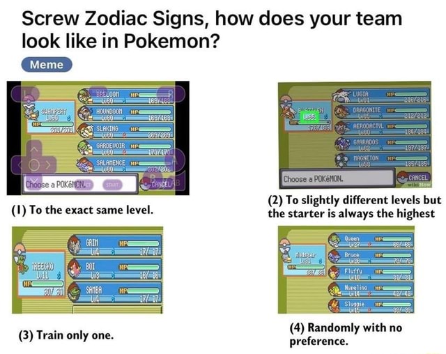 Screw Zodiac Signs, how does your team look like in Pokemon? (2) To ...