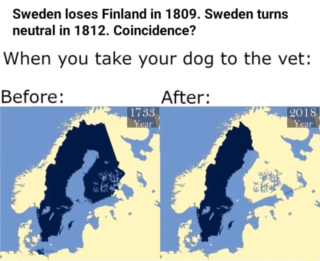 Sweden loses Finland in 1809. Sweden turns neutral in 1812. Coincidence ...