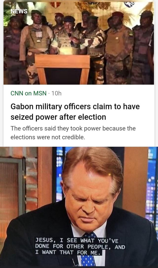 CNN on MSN Gabon military officers claim to have seized power after ...