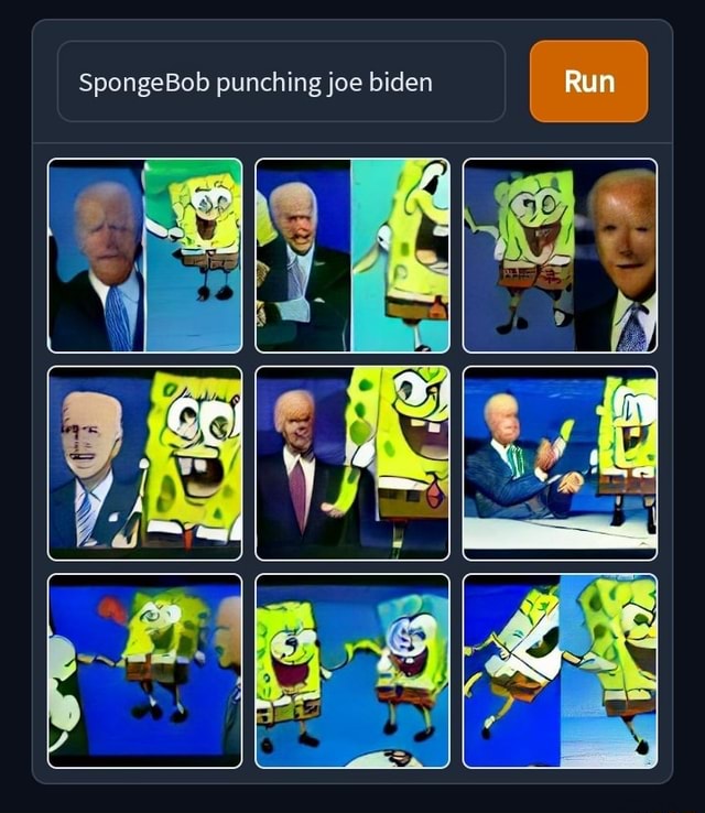 SpongeBob punching joe biden Run ADL - iFunny