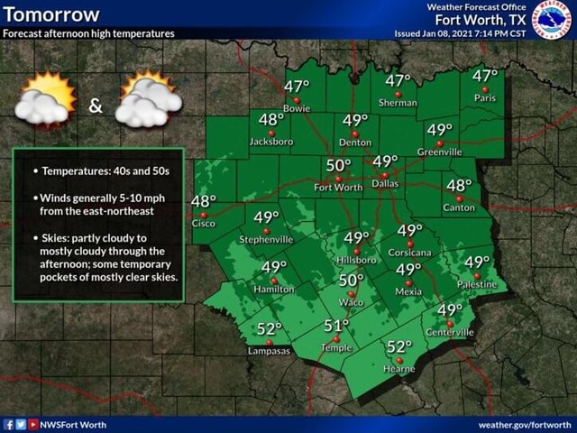 Weather Forecast Office Tomorrow Fort Worth, TX Forecast afternoon high ...