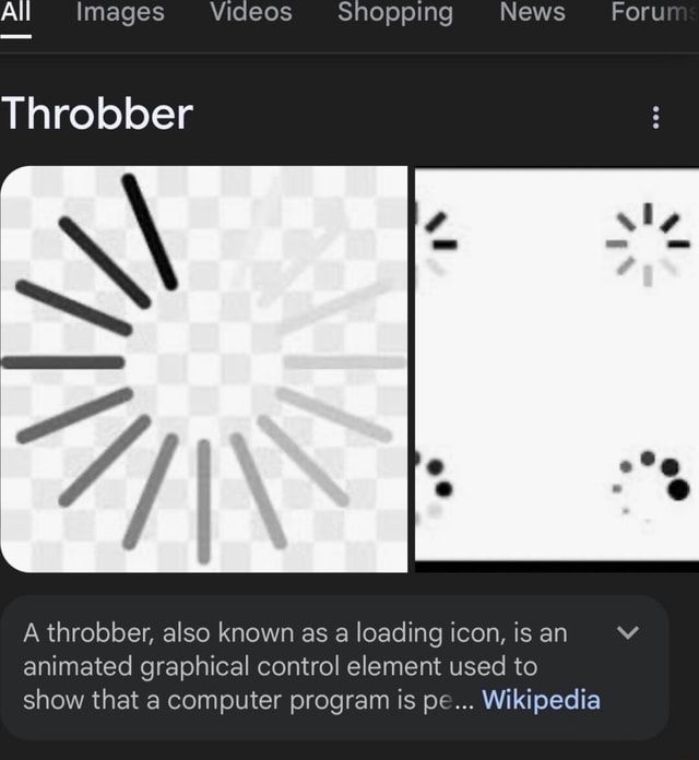 All Images Videos Shopping News Fort Throbber NY A throbber, also known as a loading icon, is an ...