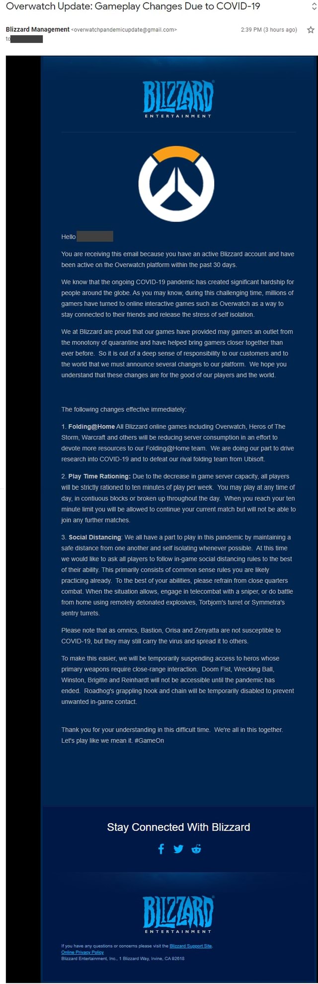 Overwatch Update: Gameplay Changes Due to COVID-19 Hello You are ...