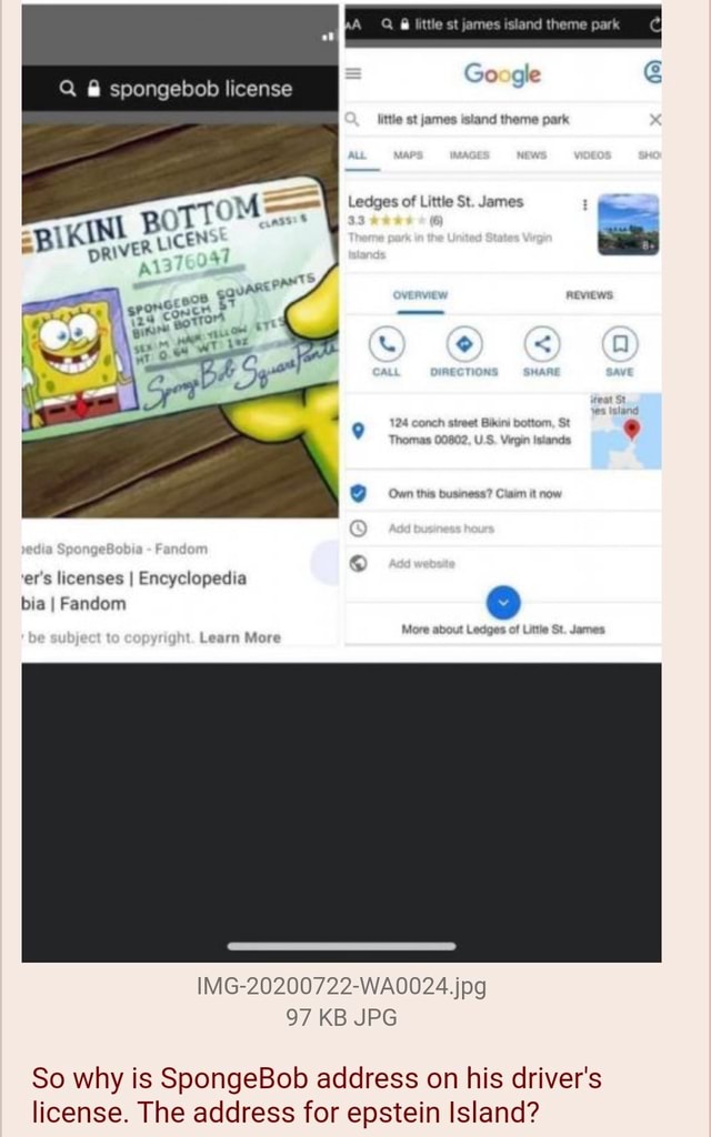CIN BOTTOM Litte me a LICENS ais a DRIVER 4] So why is SpongeBob ...