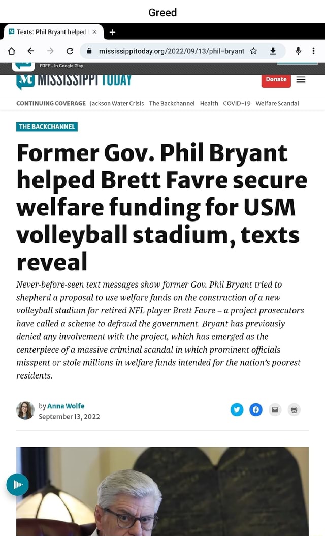 Greed Texts: Phil Bryant helped FREE In Google Play CONTINUING COVERAGE ...
