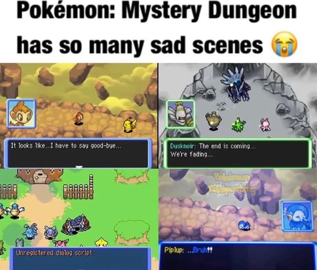Pokemon: Mystery Dungeon has so many sad scenes Dusknoir: The end is ...
