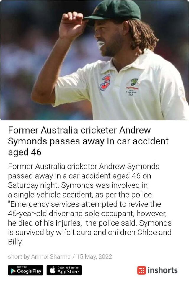 Former Australia cricketer Andrew Symonds passes away in car accident ...