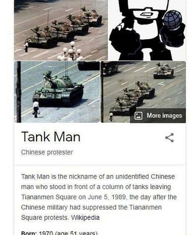 More images, Tank Man