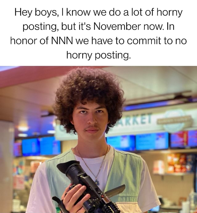 Hey boys, I know we do a lot of horny posting, but it's November now ...