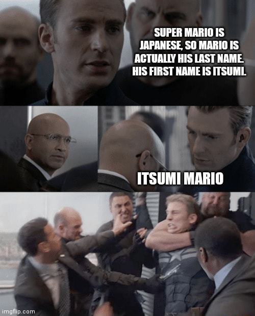 SUPER MARIO IS JAPANESE SO MARIO IS AGTUALLY HIS LAST NAME, HIS FIRST ...