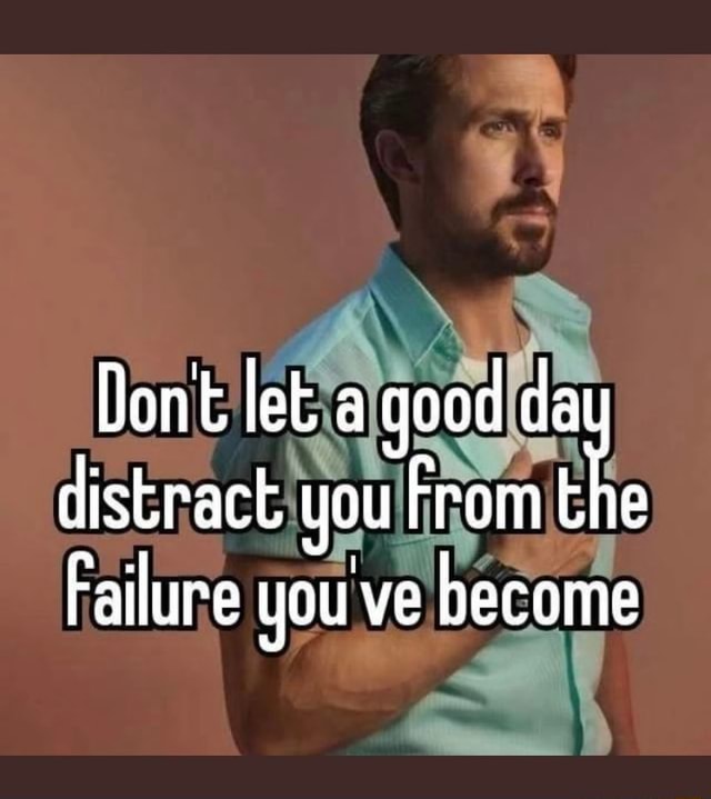 Dont let a good the distract you From the Failure you ve become - iFunny
