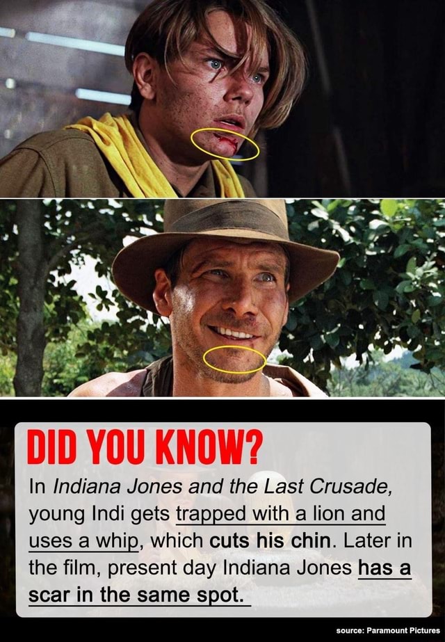 DID YOU KNOW? In Indiana Jones and the Last Crusade, young Indi gets ...