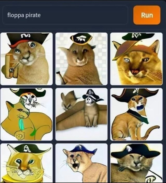 Floppa pirate Run - iFunny