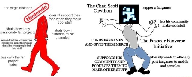 The Chad Scott Cawthon the virgin nintendo Tine supports fangames doesn ...