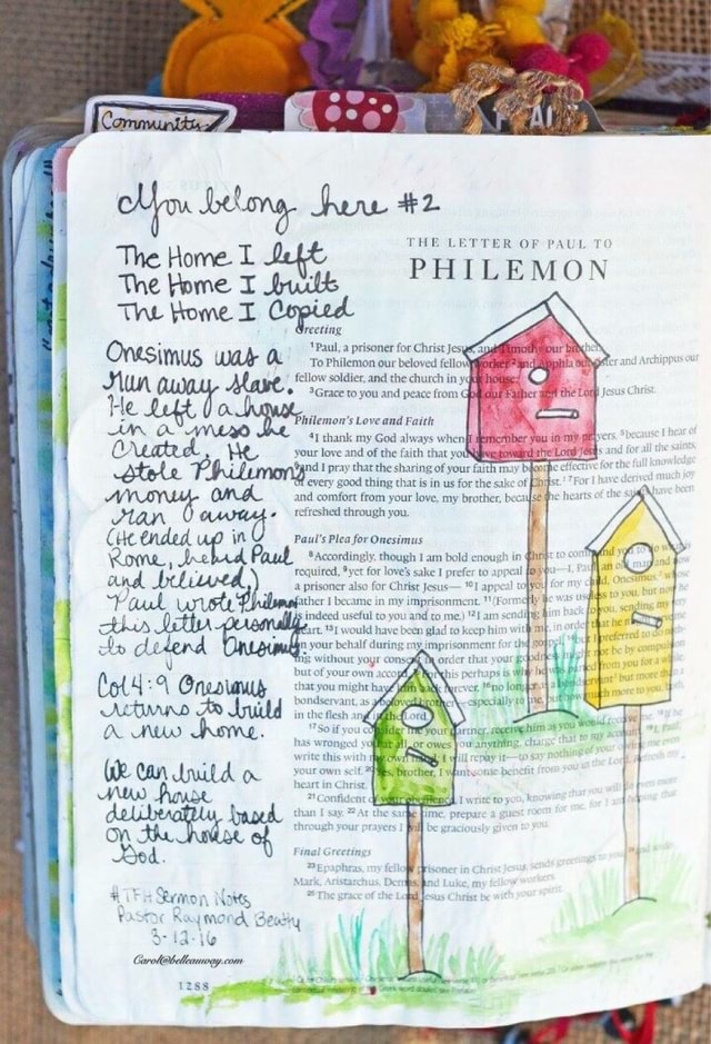 THE LETTER OF PAUL T PHILEMON The Home. reeting *Paul, a prisoner for ...