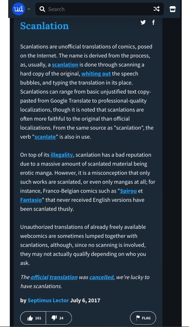Ud Search Scanlation Scanlations are unofficial translations of comics ...