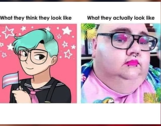 What they think they look like What they actually look like - ) What they think they look like What they actually look like - )