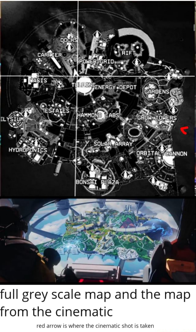 Ex full grey scale map and the map from the cinematic - iFunny