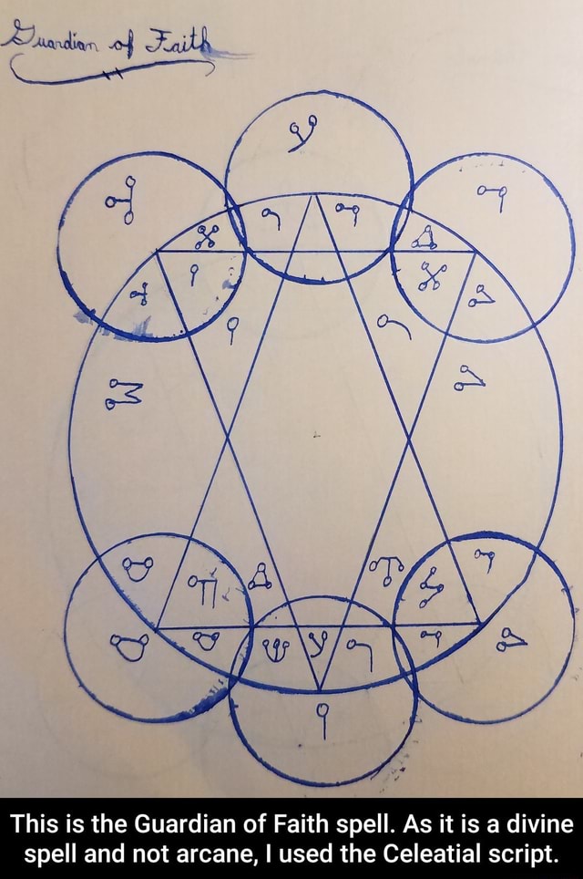 This is the Guardian of Faith spell. As it is a divine spell and not ...