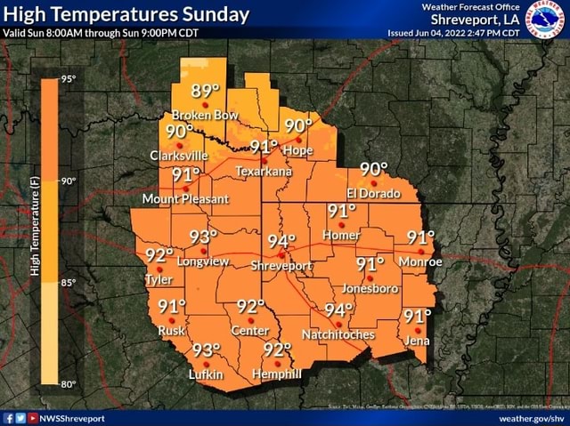 Feather Forecast Office High Valid Sun Temperatures through Sun Sunday ...