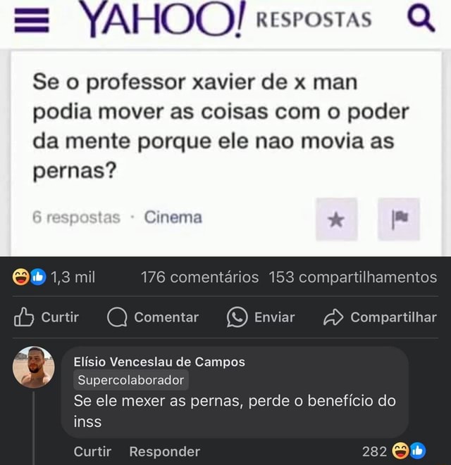 YAHOO! RESPOSTAS Q Se o professor xavier de x man podia mover as coisas ...