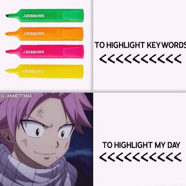 TO HIGHLIGHT KEY WORDS ANIMETITANIA, TO HIGHLIGHT MY DAY - iFunny