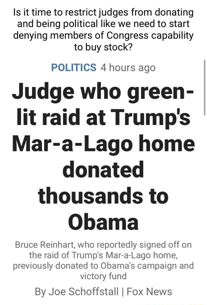 Is it time to restrict judges from donating and being political like we ...