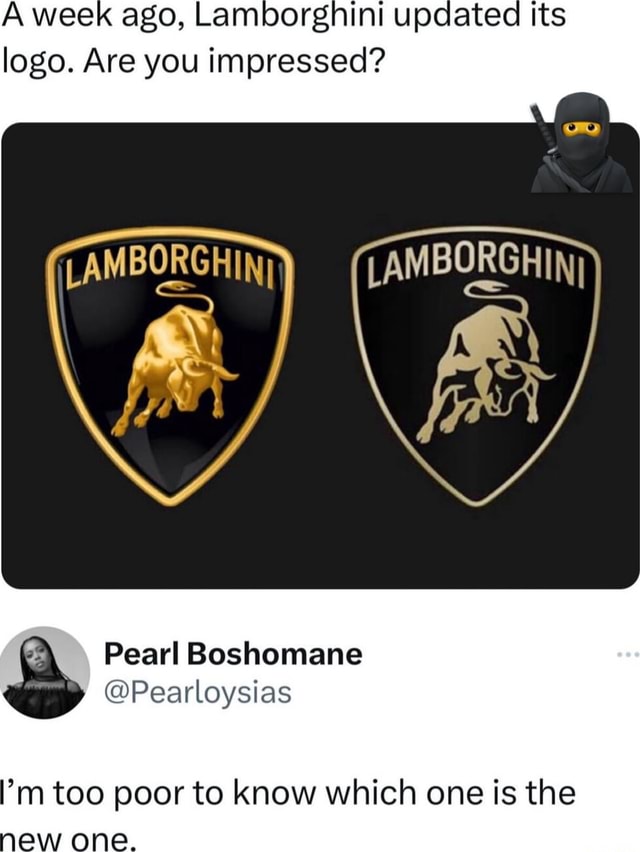 A week ago, Lamborghini updated Its logo. Are you impressed? Pearl ...