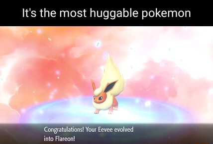 It's the most huggable pokemon Congratulations! Your Eevee evol to ...