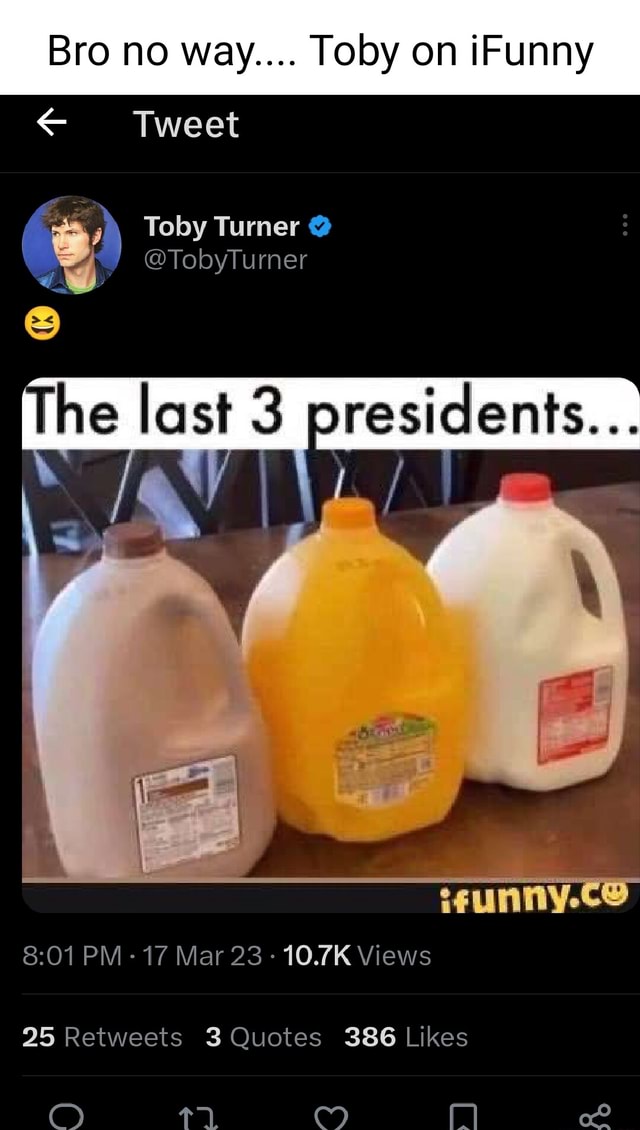 Bro no way.... Toby on Funny Tweet hi Toby Turner @ @TobyTurner ...
