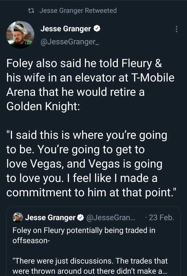 Jesse Granger Retweeted Jesse Granger @JesseGranger_ Foley also said he ...