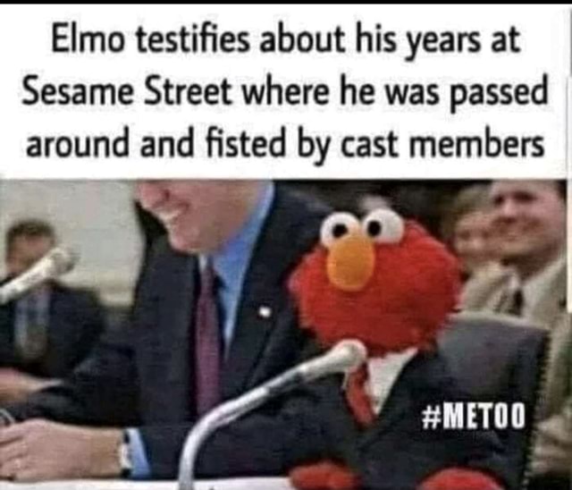 Elmo testifies about his years at Sesame Street where he was passed ...