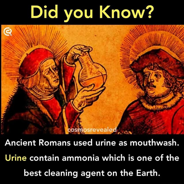 Did you Know? cosmosrevealed Ancient Romans used urine as mouthwash ...