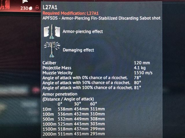 2302 L27A1 Required Modification: L27A1 APFSDS - Ammor-Plercing ed ...