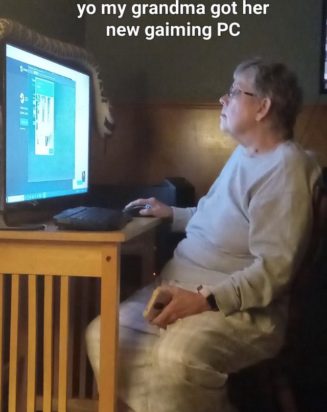 Yo my grandma got her new gaiming PC I - iFunny