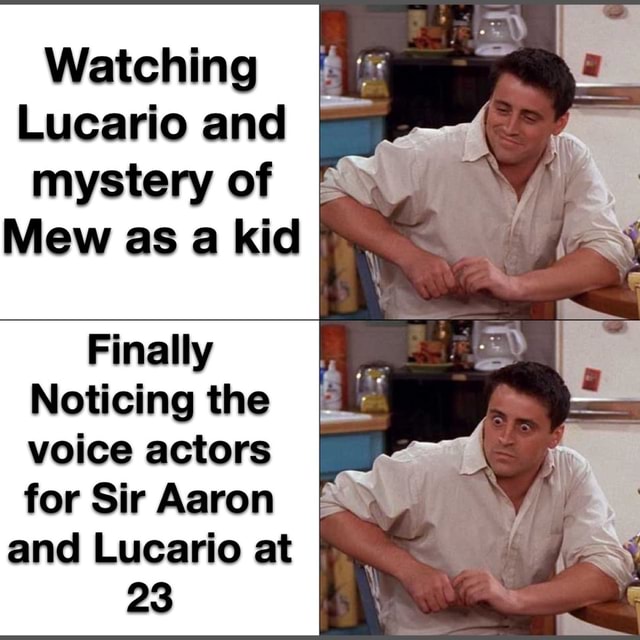 Watching Lucario and mystery of Mew as a kid Finally Noticing the voice ...