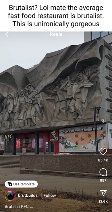 Brutalist? Lol mate the average fast food restaurant is brutalist. This ...