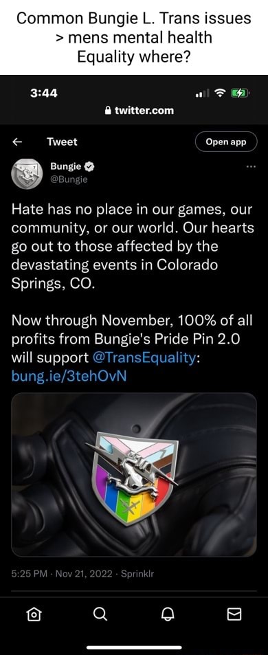 Common Bungie L. Trans issues > mens mental health Equality where ...