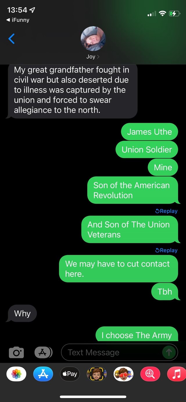 IFunny all Joy > My great grandfather fought in civil war but also ...