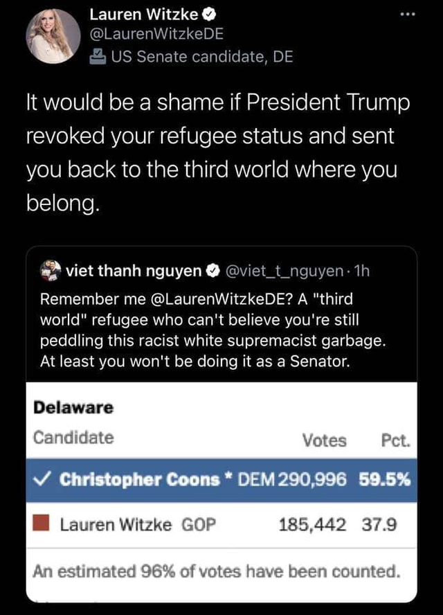 Lauren Witzke @ @LaurenWitzkeDE & US Senate candidate, DE It would be a ...