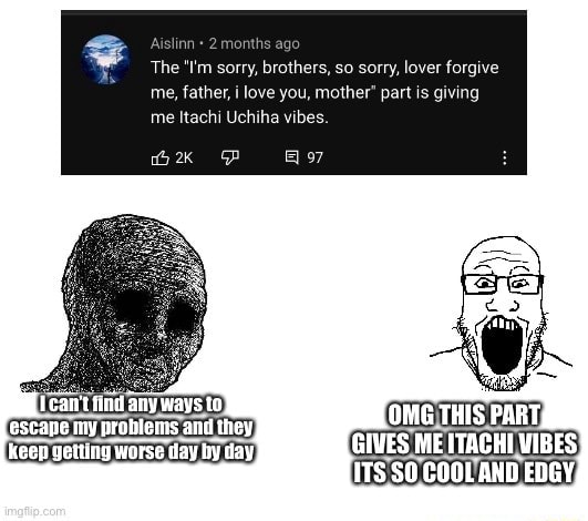 The 'I'm sorry, brothers, so sorry, lover forgive me, father, i love ...