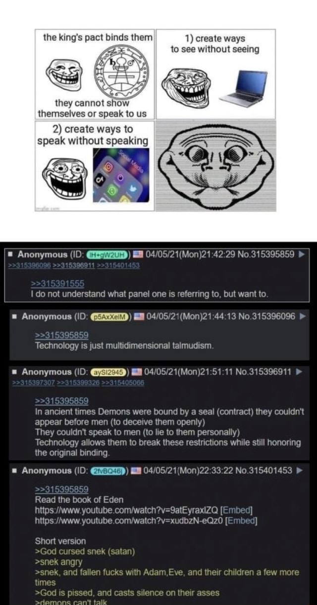 The king's pact binds them 1) create ways to see without seeing they ...