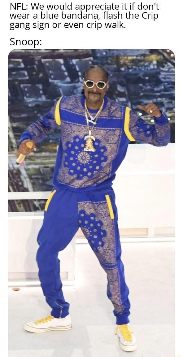 NFL: We would appreciate it if don't wear a blue bandana, flash the ...