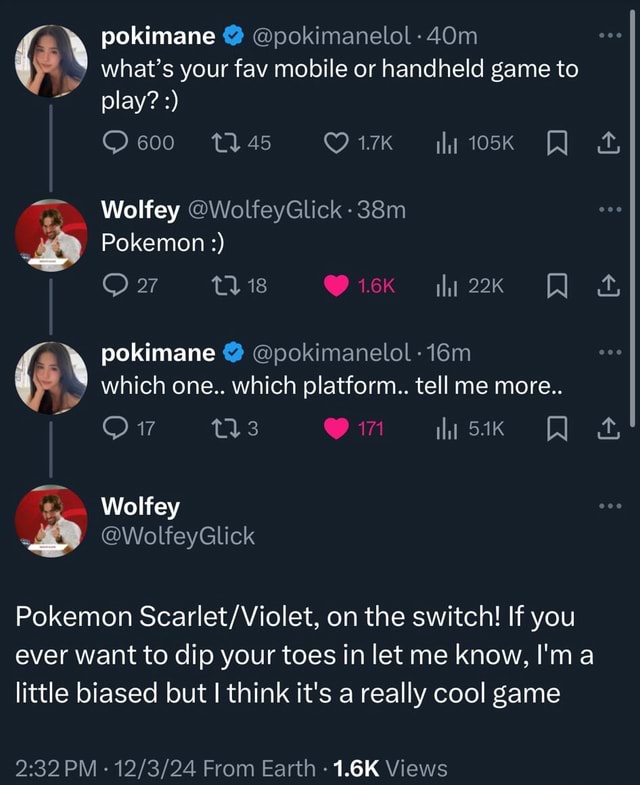 Pokimane @pokimanelol what's your fay mobile or handheld game to play ...