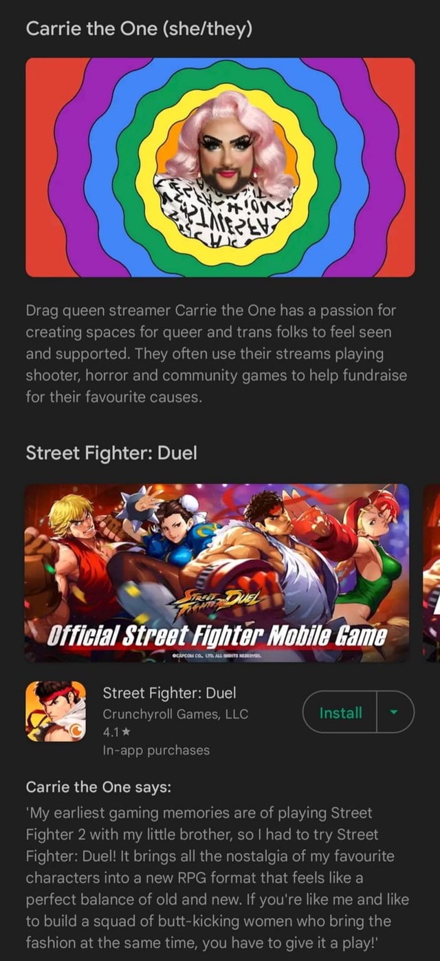 Carrie the One Drag queen streamer Carrie the One has a passion for ...