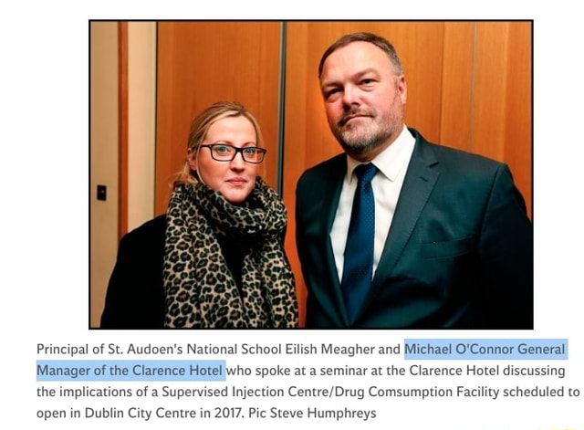 Principal of St. Audoen's National School Eilish Meagher and Michael O ...