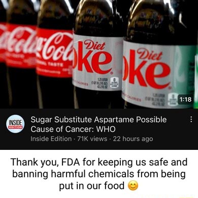 My Sugar Substitute Aspartame Possible Cause of Cancer: WHO inside ...