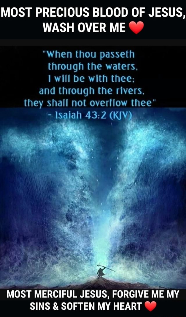 MOST PRECIOUS BLOOD OF JESUS, WASH OVER ME CD "When thou passeth ...