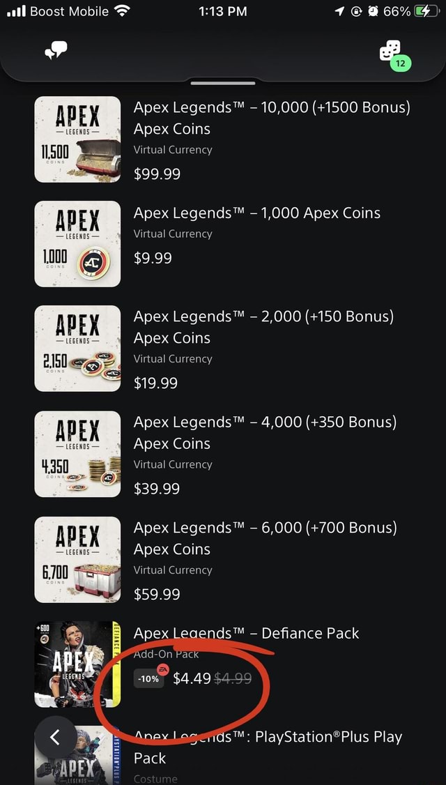 Atl Boost Mobile APEX - LEGENDS - APEX - LEGENDS - 1000 APEX - LEGENDS ...