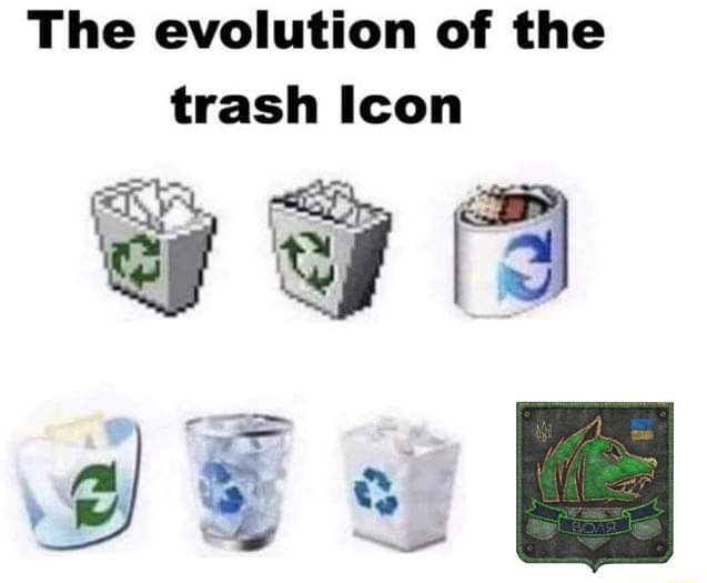 The evolution of the trash Icon - iFunny